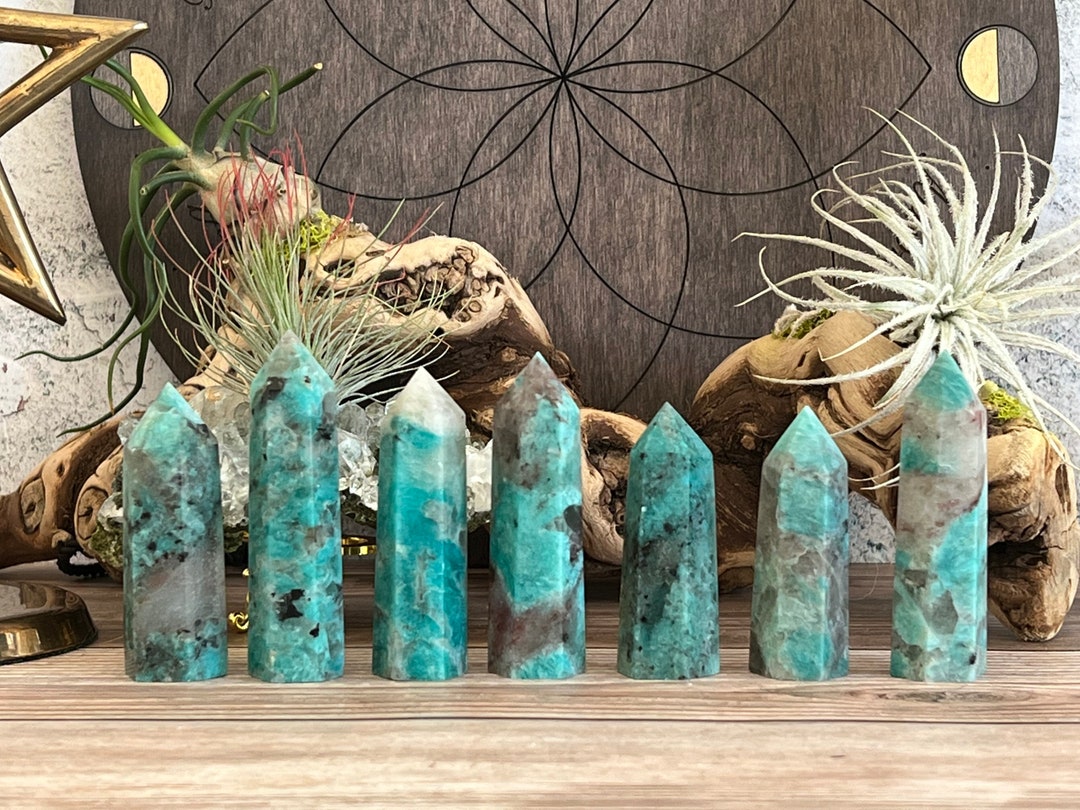 Small High Grade Amazonite Towers, Amazonite Points, Healing Towers ...