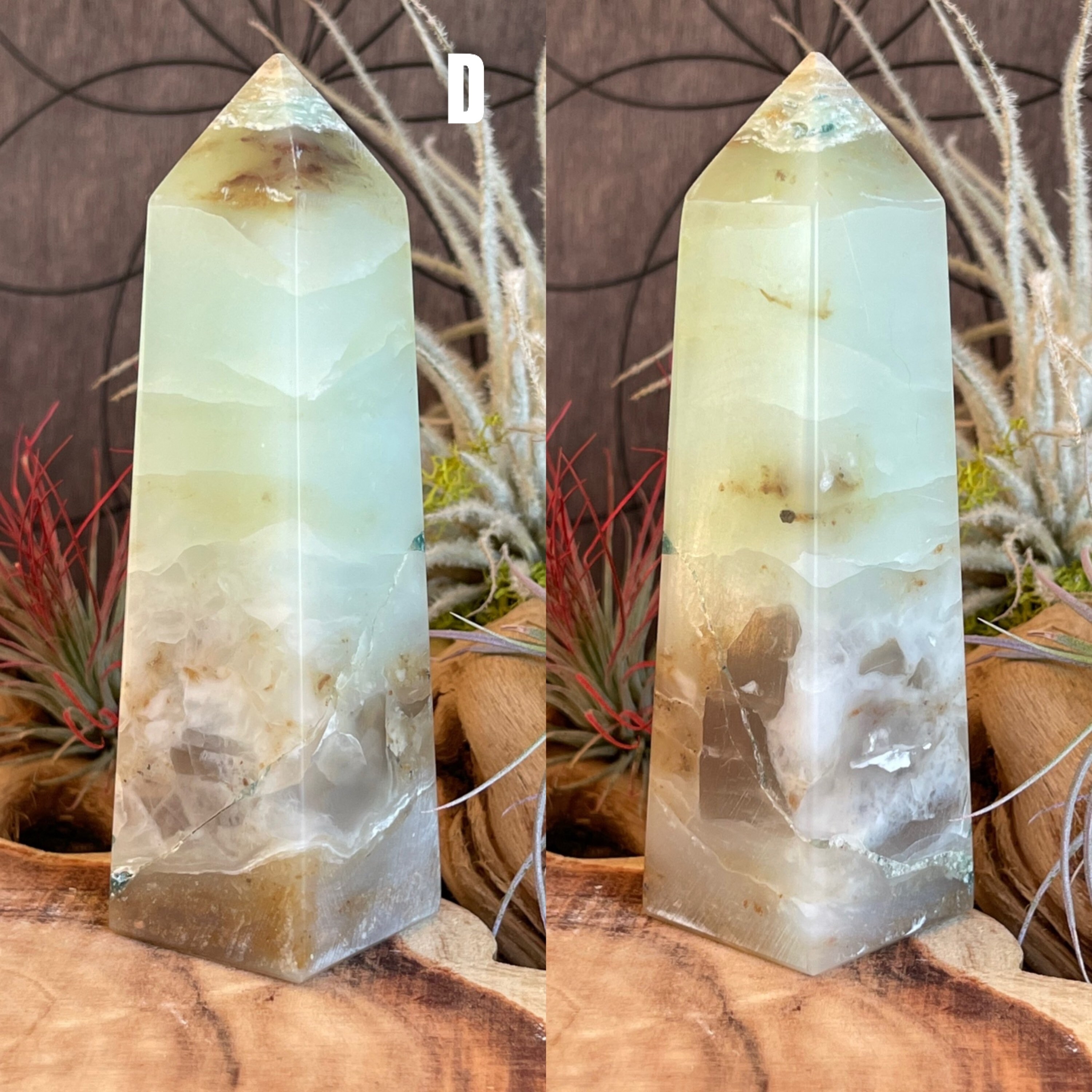 Blue Opal Obelisk Healing Tower Reiki Chakras | Etsy