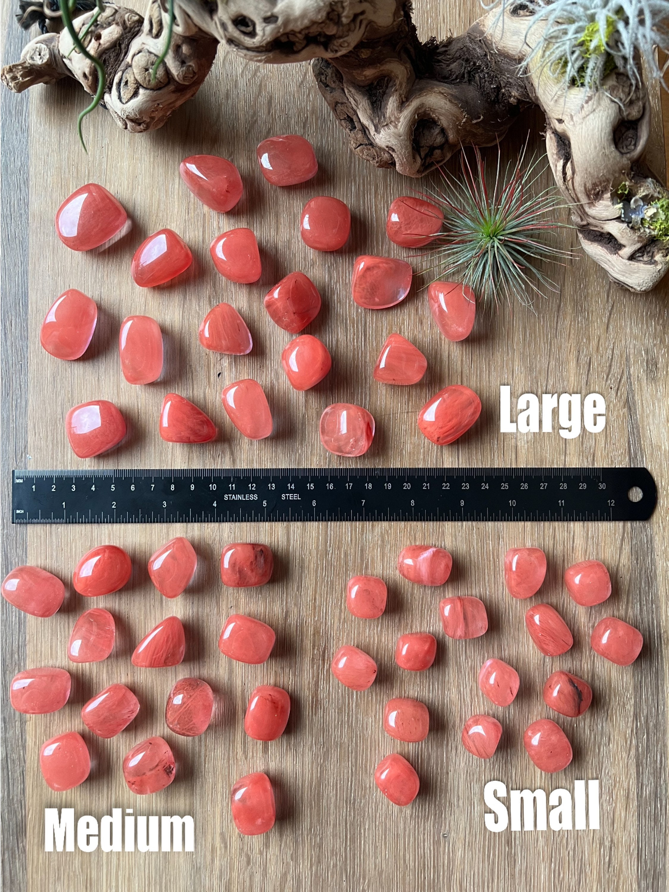Cherry Quartz Tumbled Stones (man Made Quartz) , Chakras, Reiki ...