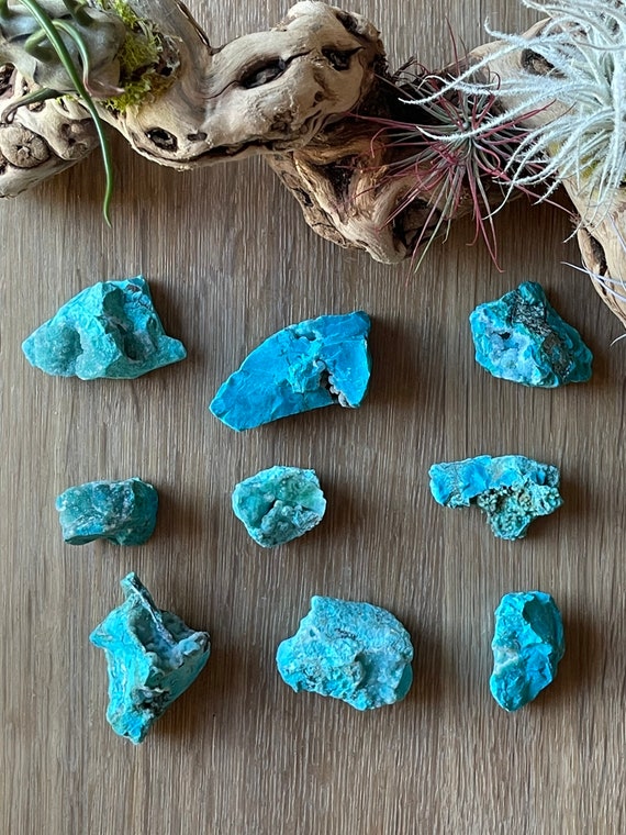 Natural HIGH GRADE Raw Chrysocolla With Geode/druzy - Etsy New Zealand