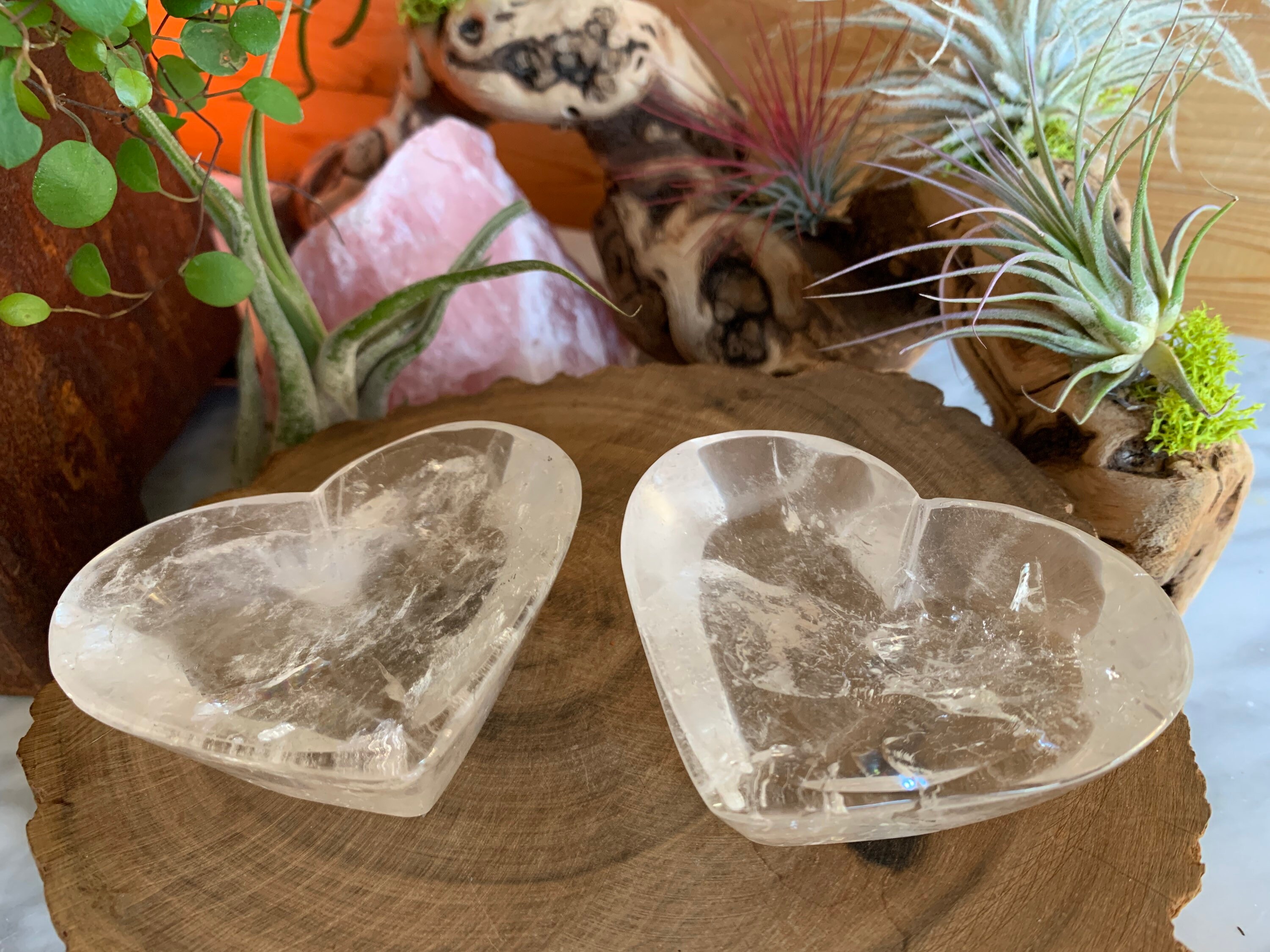 Natural Small Clear Quartz Dishes/bowls, Amplifying Crystal, All ...