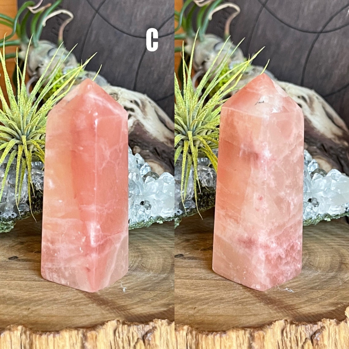 Natural Rose Calcite Towers. Healing Reiki Chakras - Etsy