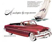 1950 Mercury Monarch Convertible Red Original Magazine Ad - Etsy