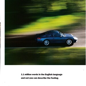 1998 Porsche 911-words Can Not Describe the Feeling-original 2 Page ...