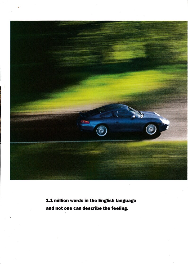 1998 Porsche 911-words Can Not Describe the Feeling-original 2 - Etsy