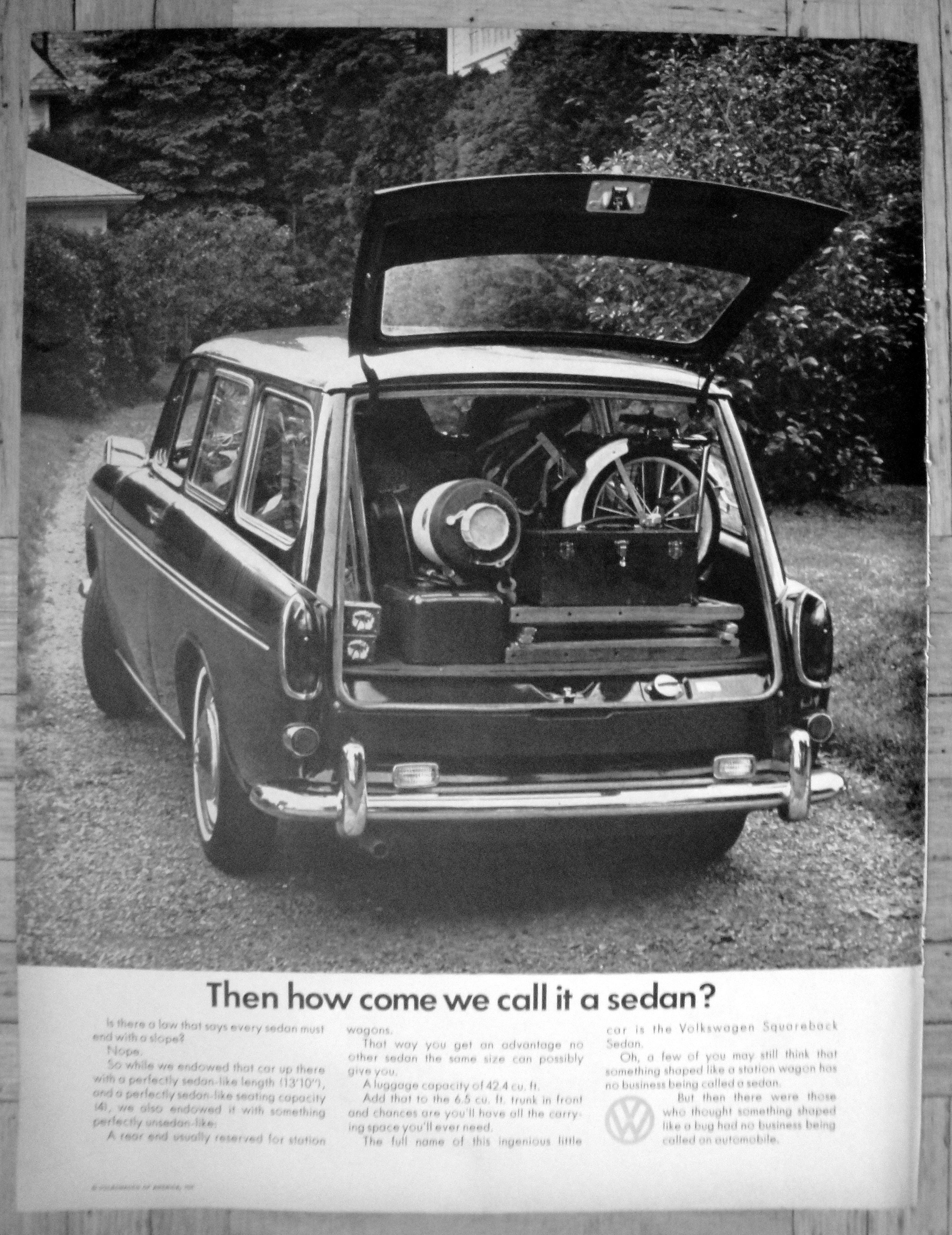 1968 VW Squareback Why Call It A Sedan Volkswagen-original - Etsy Canada