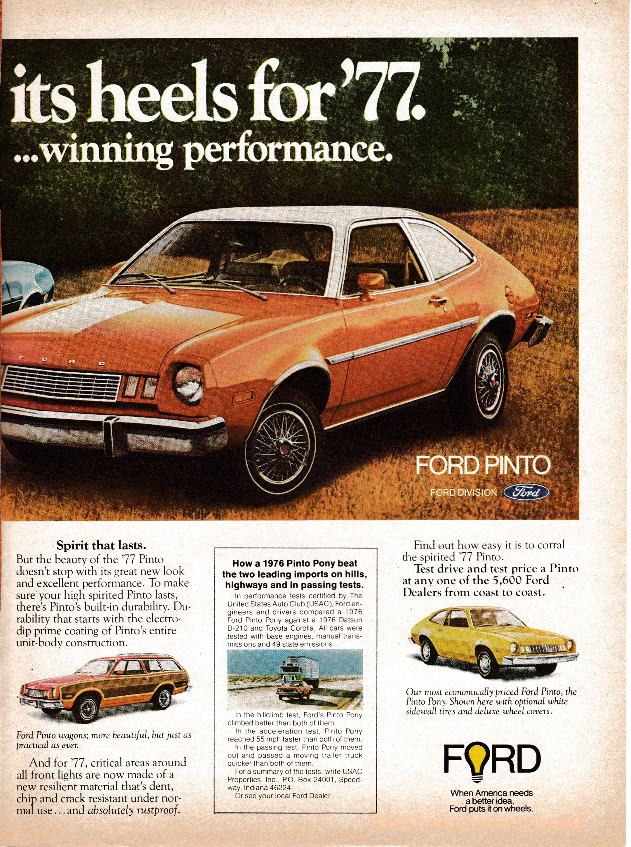 Ford Pinto Coupe 1976 Press Photo 1976 Ford Pinto Auto Side View