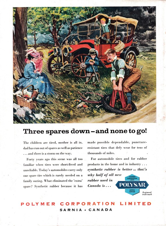 1957 Rubber Ad Featuring A Early 1917 Model T Ford Original - Etsy