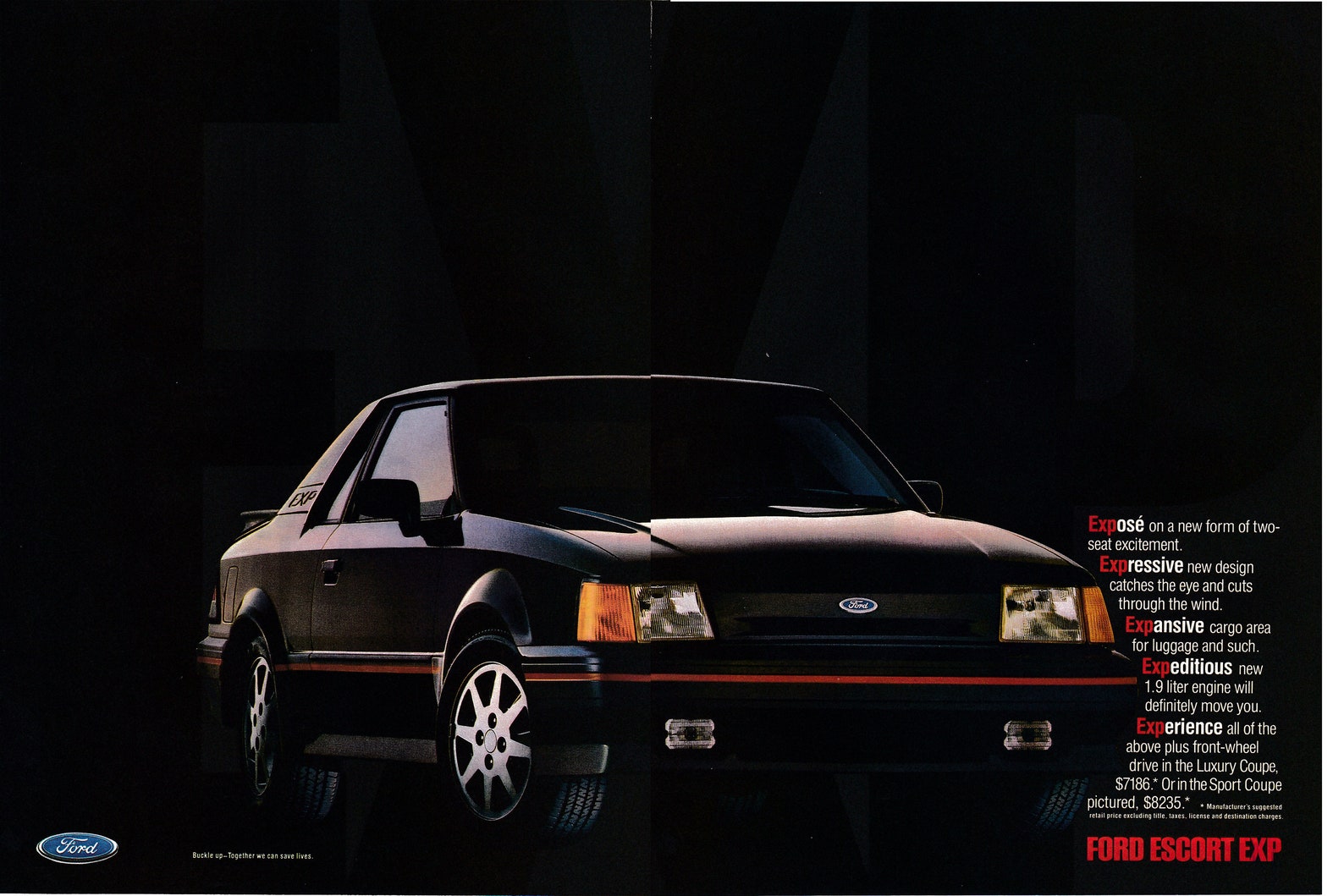 1986 Ford Escort EXP Sport Coupe 1.9 Liter Engine Original 2 - Etsy Canada