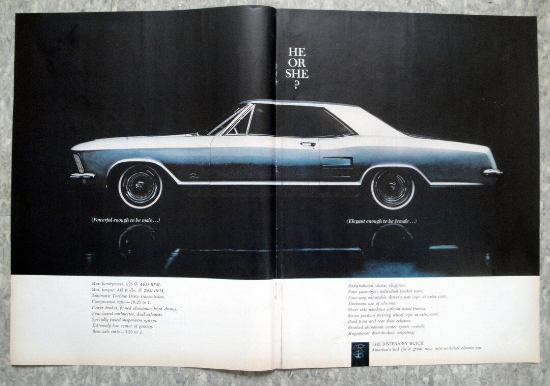 1963 Buick Riviera 4 Barrel Dual Exhaust Original 2 Page 13.5 * 10.5 ...