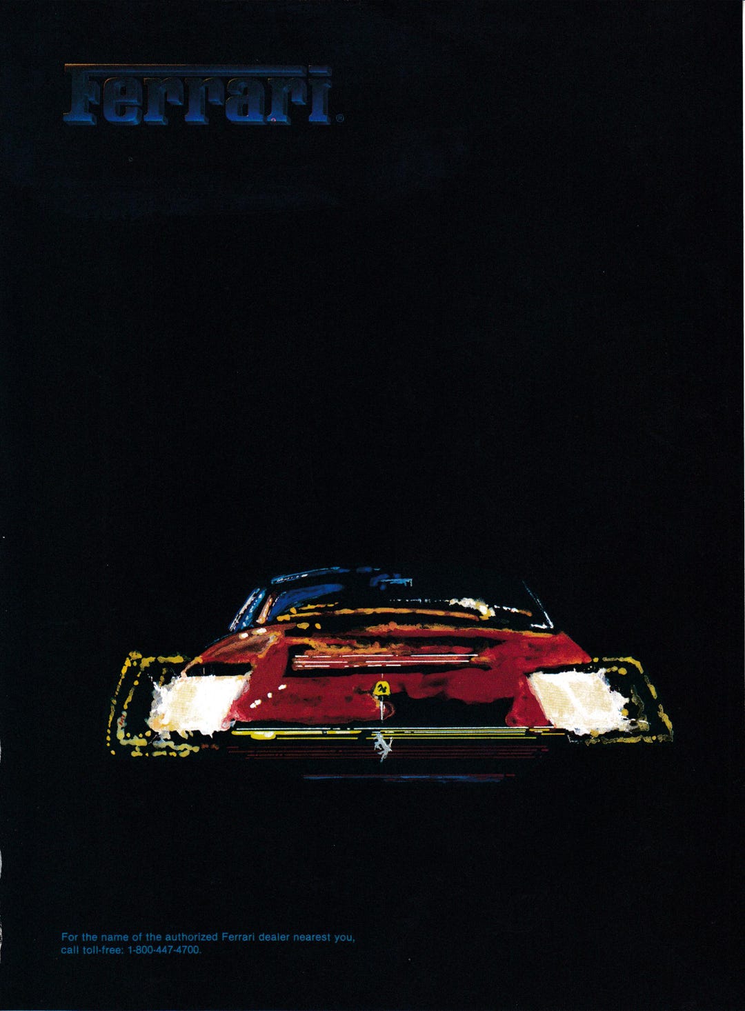 1985 Ferrari Abstract Maybe Original Magazine Ad - Etsy