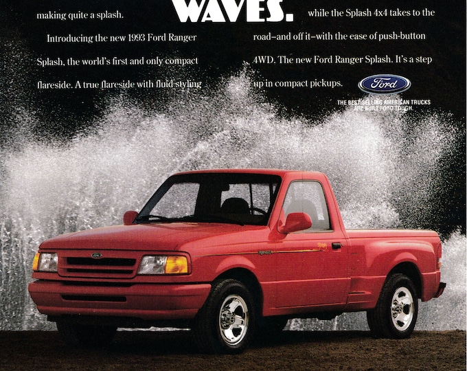 1993 Ford Ranger Splash Pickup Truck Red Make Waves Original - Etsy
