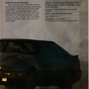 1988 Ford Probe GT Original 2 Page Magazine Ad-performance You Won't ...