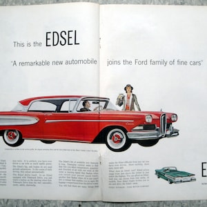 1957 Edsel Ford Citation Red 2 Door New Original 2 Page 13.5 * 10.5 ...