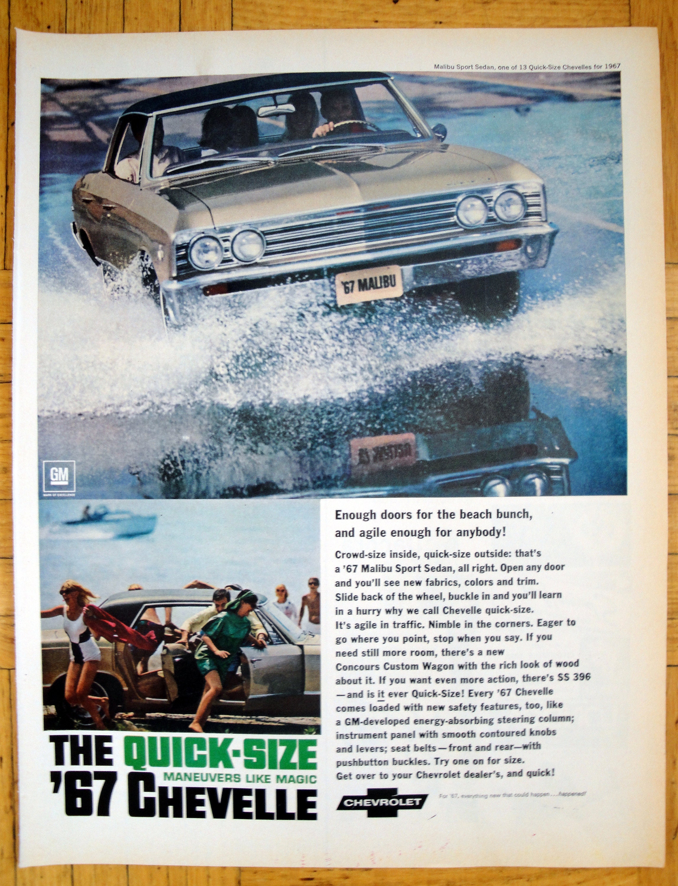 1967 Chevrolet Chevy Chevelle SS 396 Original Vintage Car Advertisement ...