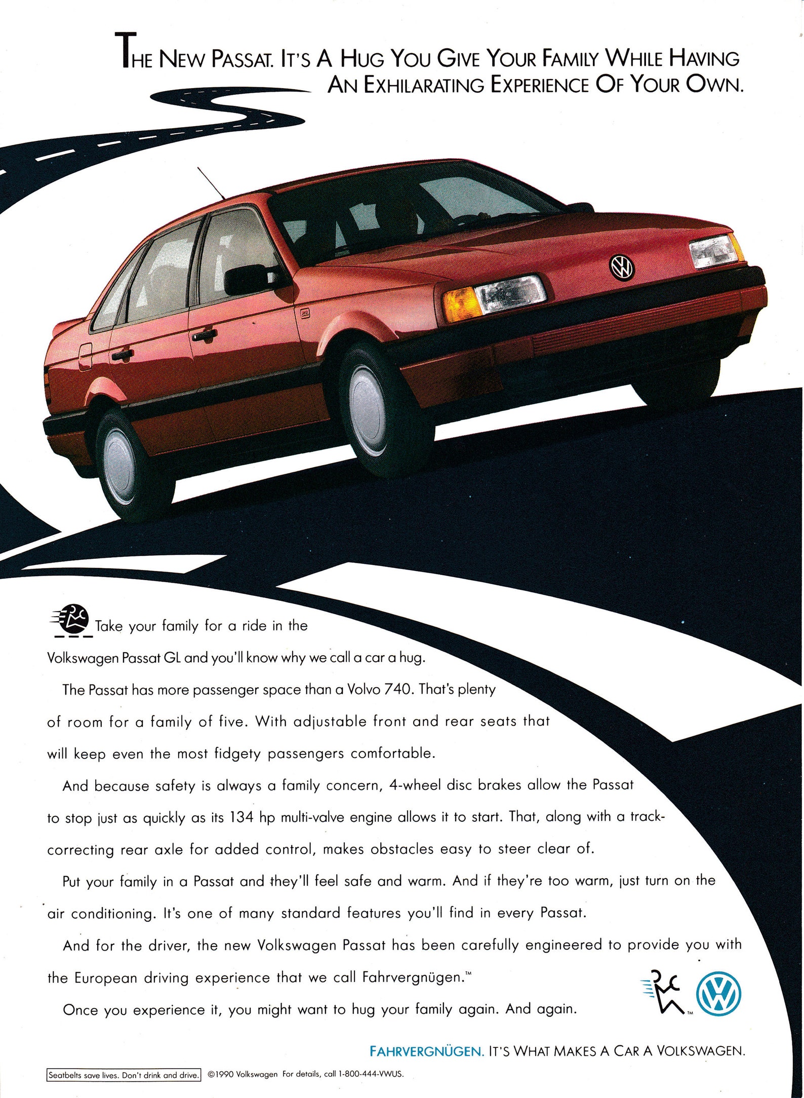 1990 VW Passat GL 134 Hp Red 4 Door Original Magazine Ad - Etsy