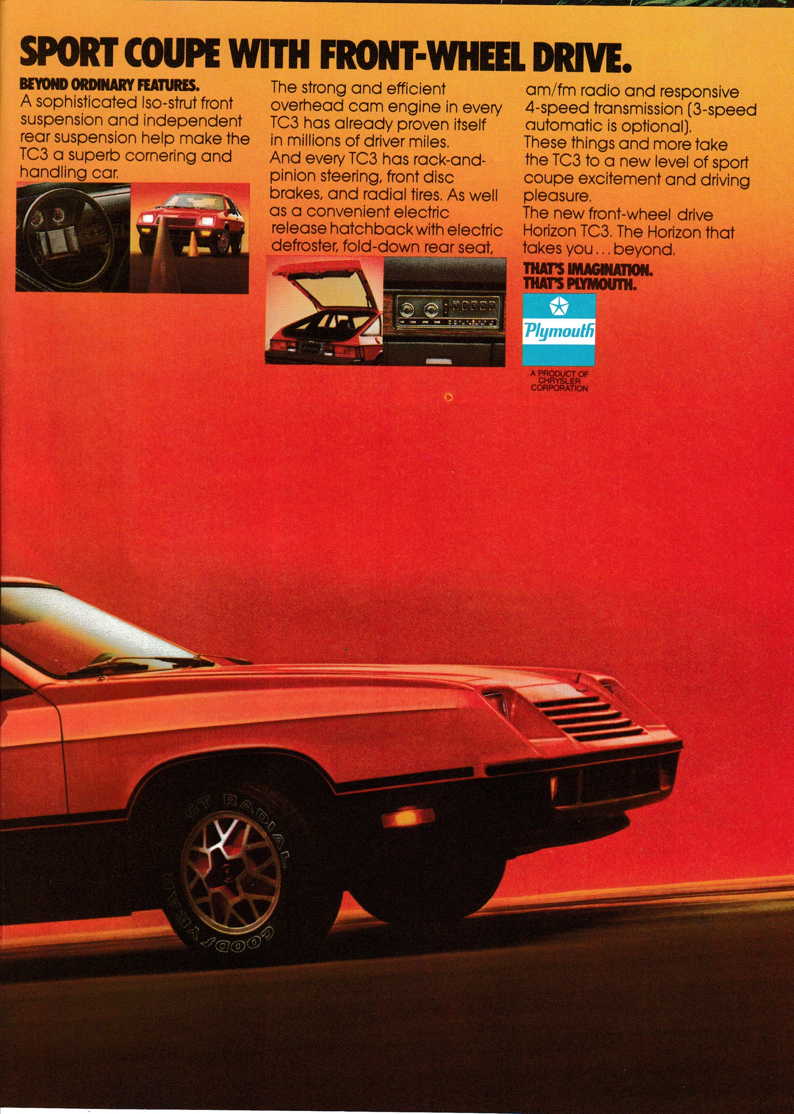1979 Plymouth Horizon TC3 Sports Coupe Original 2 Page - Etsy