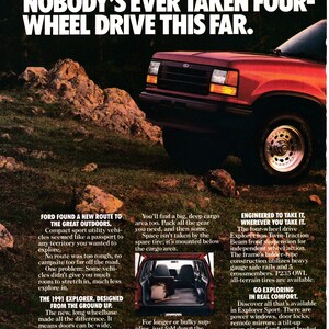 1990 Ford Explorer Introduction 4 Wheel Drive Original 2 Page Magazine ...