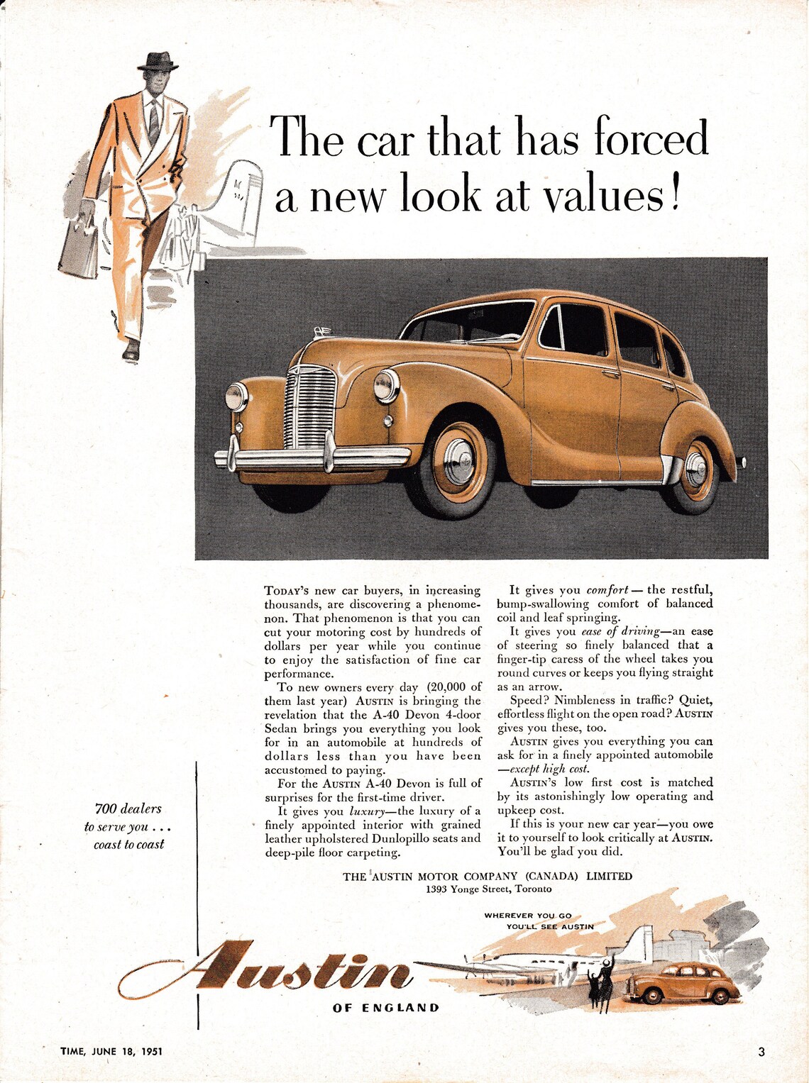 1951 Austin A-40 Devon 4 Door Original Magazine Ad - Etsy