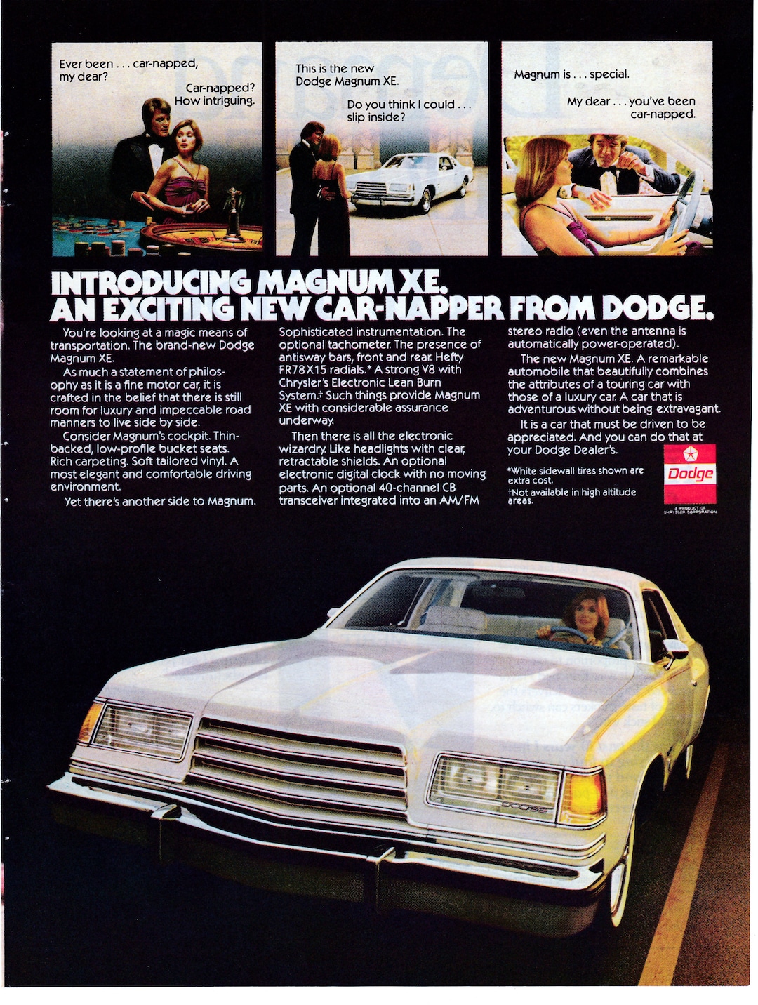 1977 Dodge Magnum XE Introduction Touring + Luxury-original Magazine Ad ...