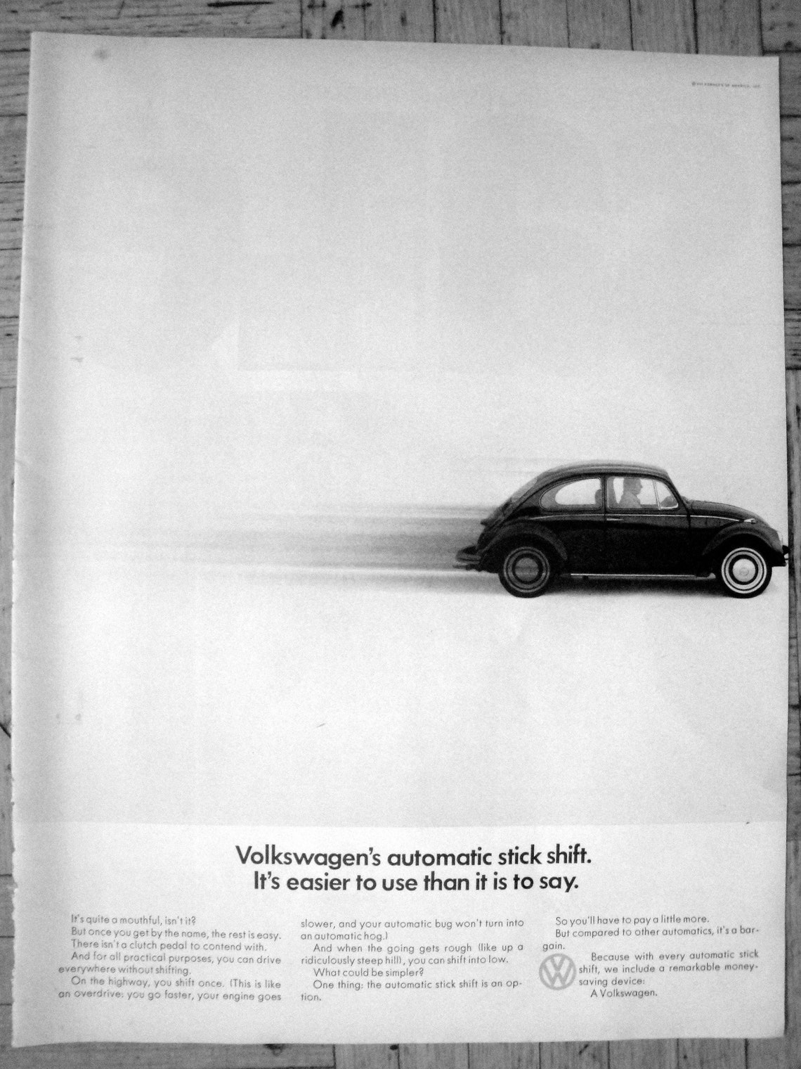 1968 VW Beetle-auto Stick Shift-easy-volkswagen-original 13.5 - Etsy