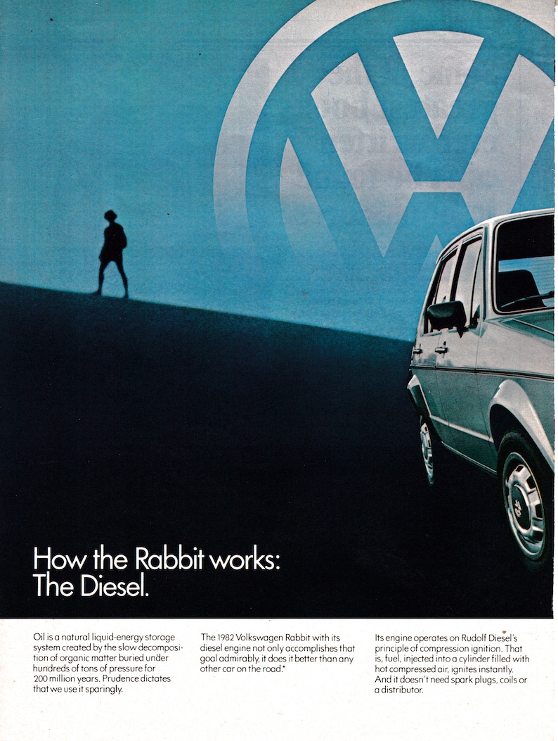 1982 VW Rabbit Diesel-how It Works-volkswagen-original 2 Page | Etsy