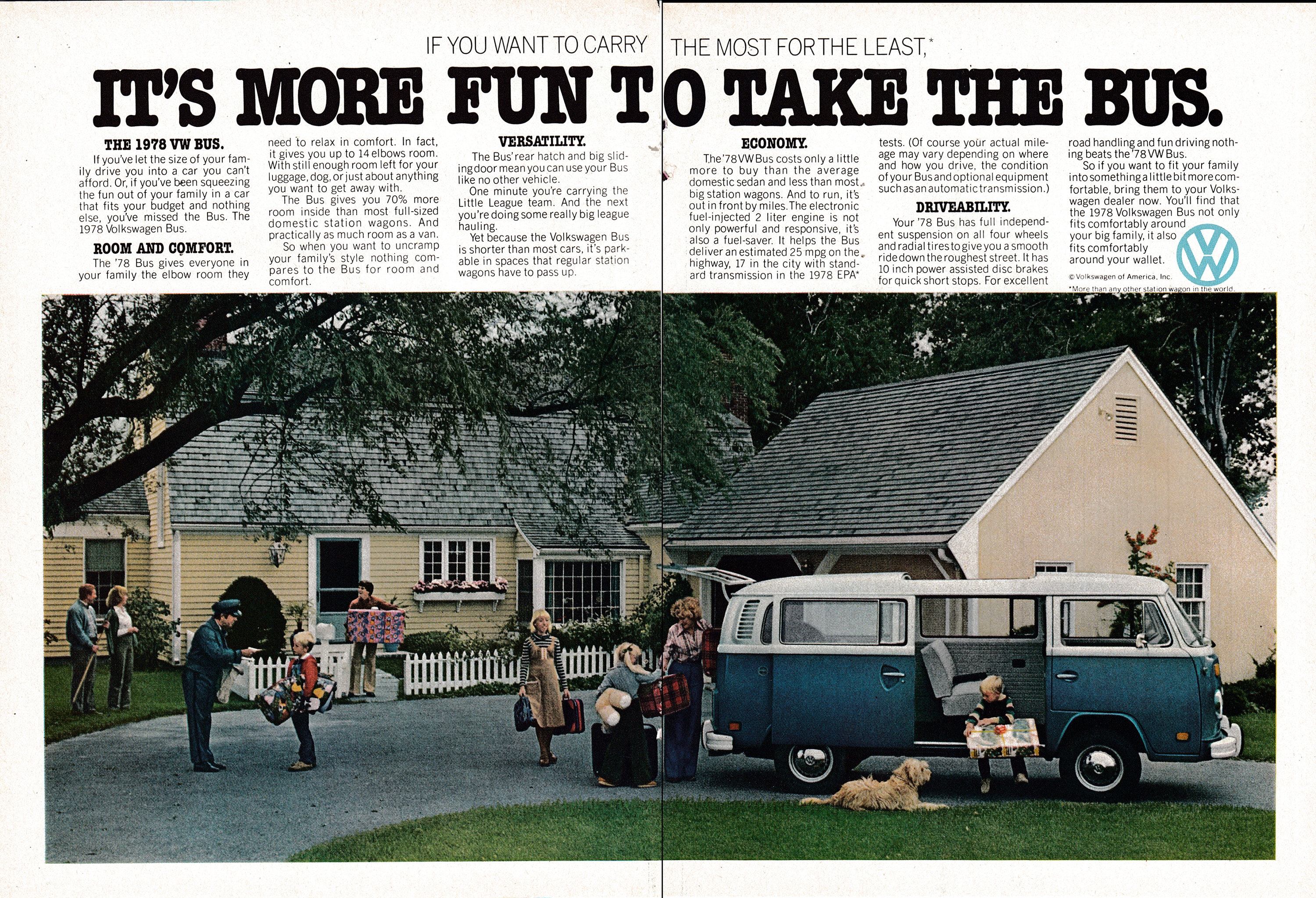 1978 VW Bus Station Wagon It's More Fun Volkswagen - Etsy Canada