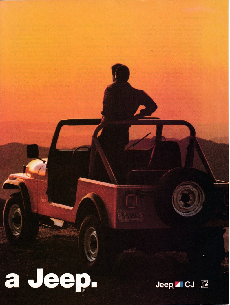 1984 Jeep JC Utility Vehicle-sunset Scene-original 2 Page - Etsy