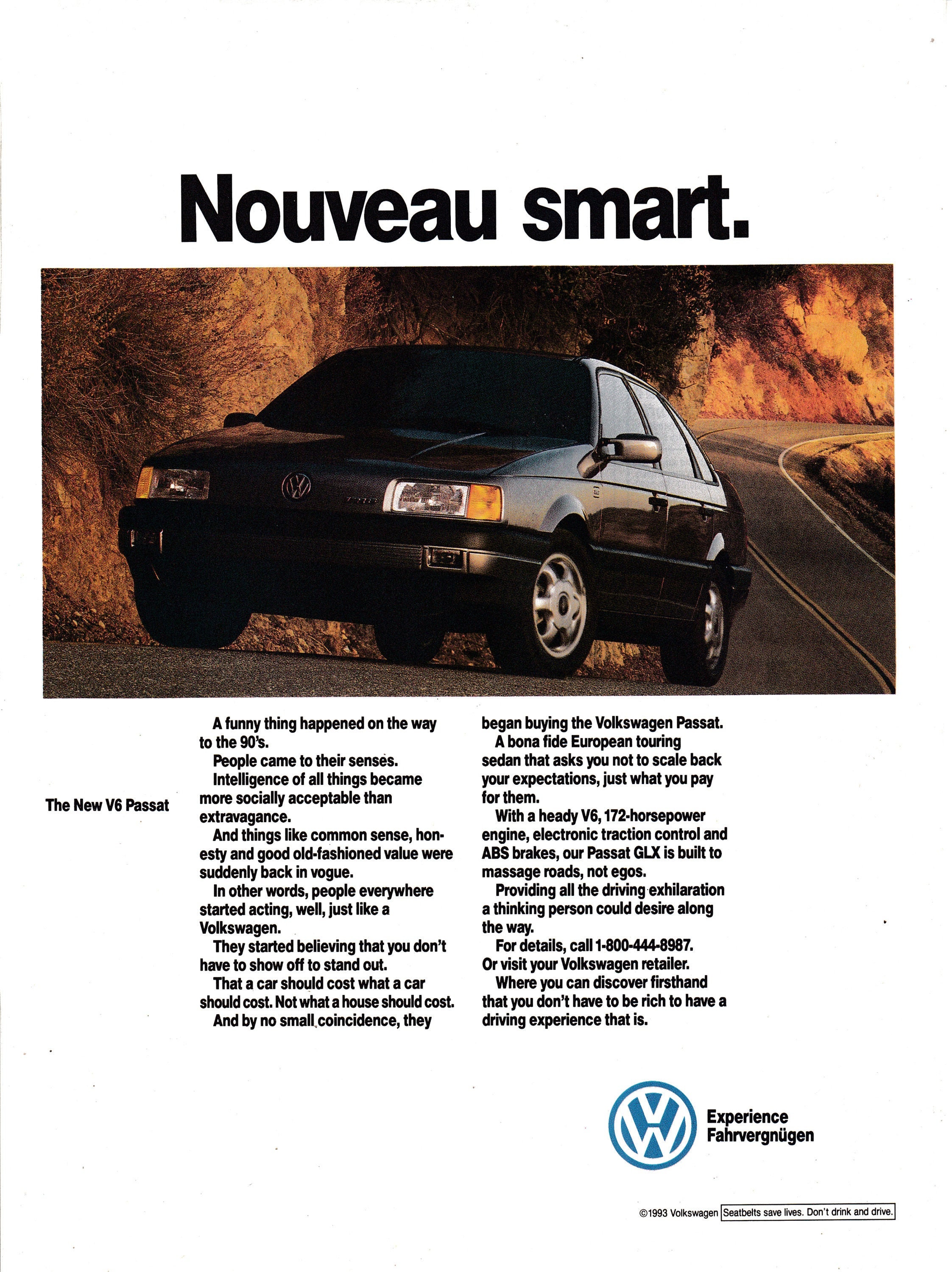 1993 VW Passat V6 Nouveau Smart Original Magazine Ad | Etsy