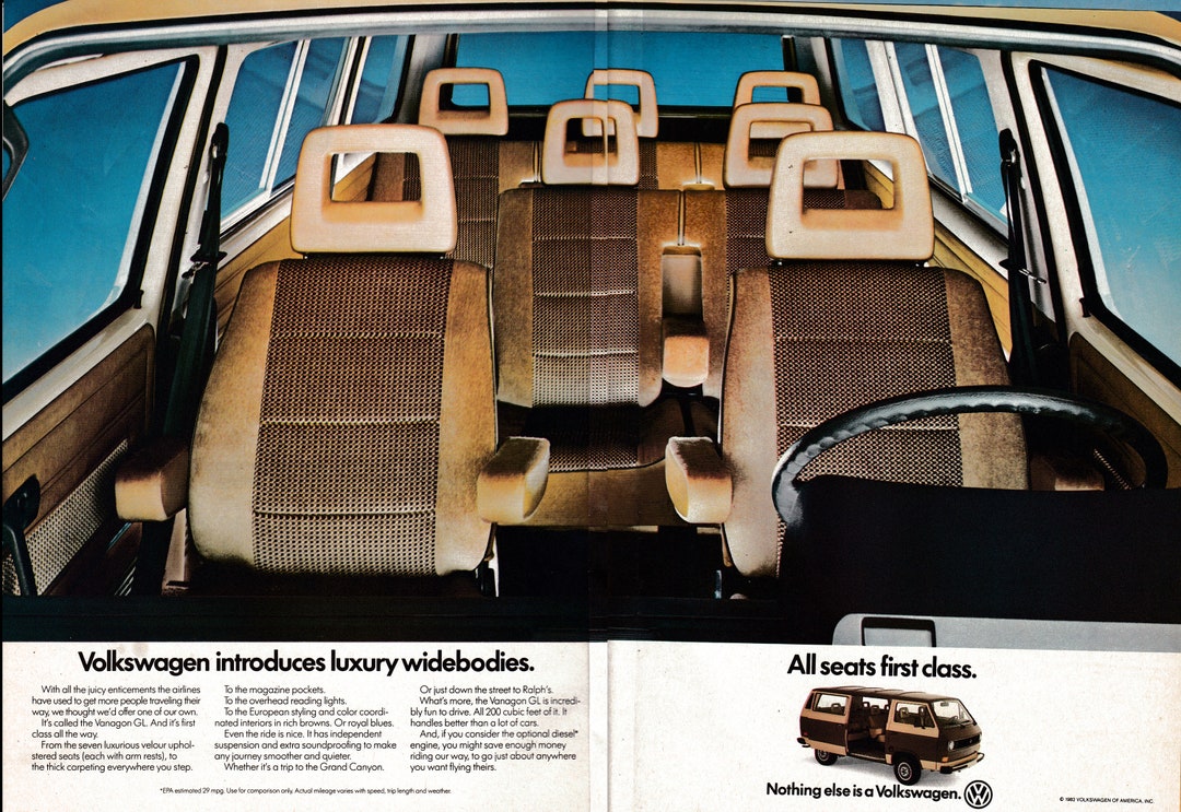 1982 VW Vanagon Gl-bus Interior View-minibus-volkswagen-original 2 Page ...