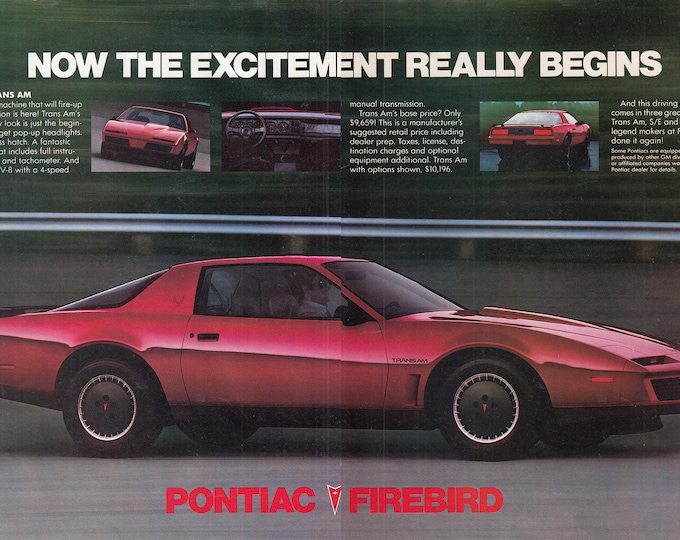 1982 Pontiac Trans Am- Red -5.0 Liter V-8 4 Speed -original 2 Page ...