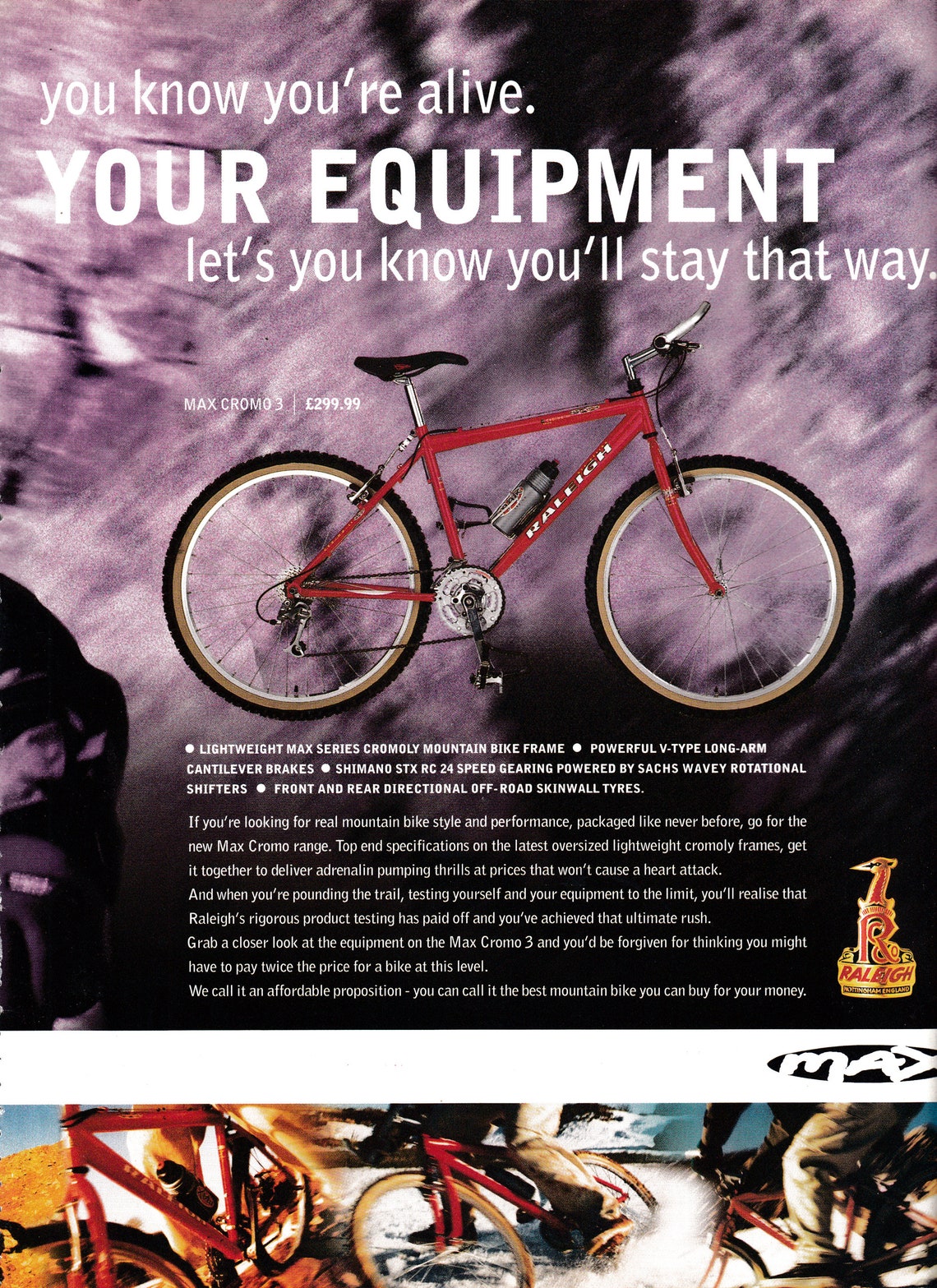 1997 Raleigh Max Cromo 3-mountain Bike Bicycle-24 - Etsy