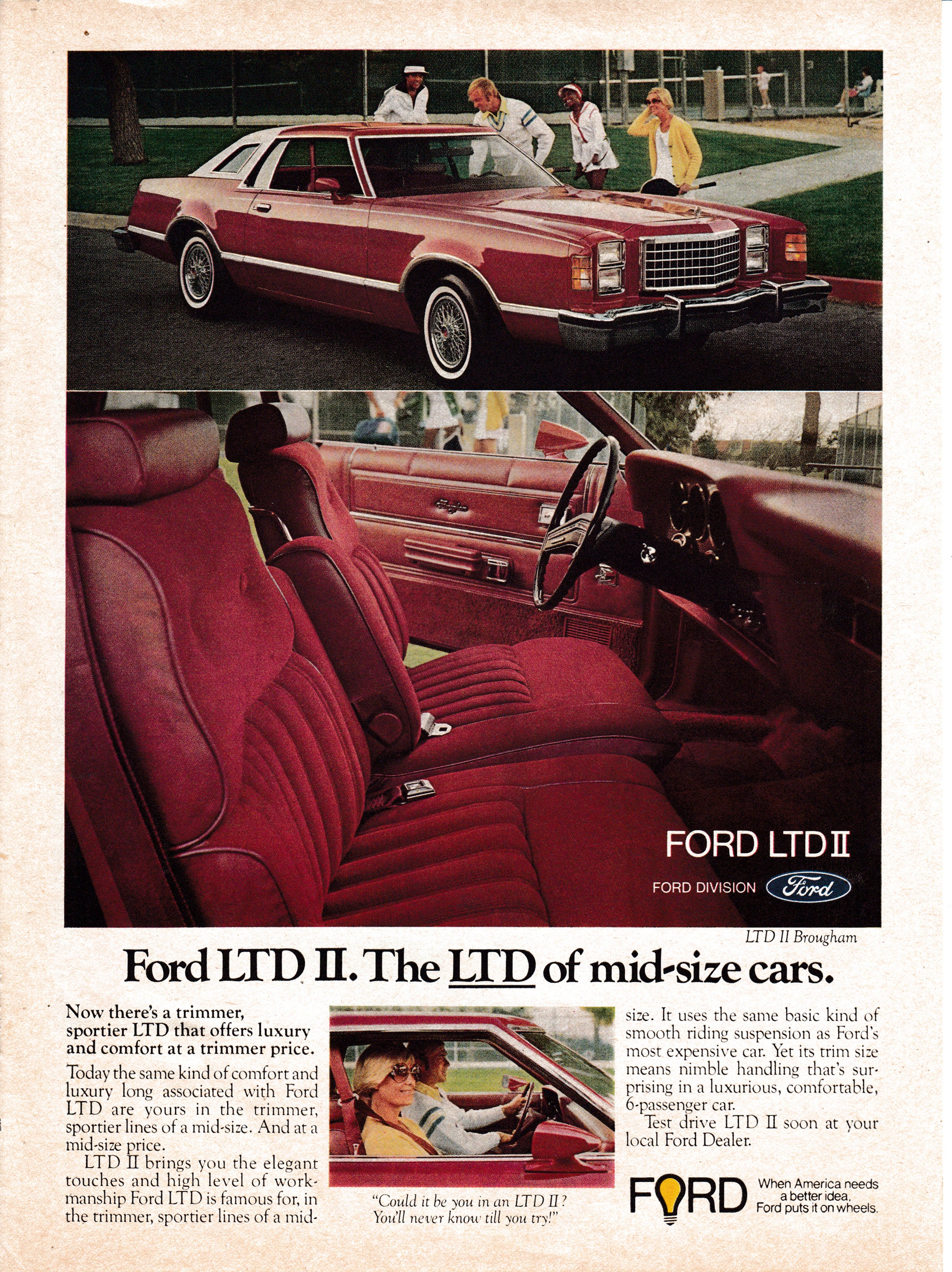 1977 Ford LTD II Brougham-interior View-original Magazine Ad - Etsy Canada