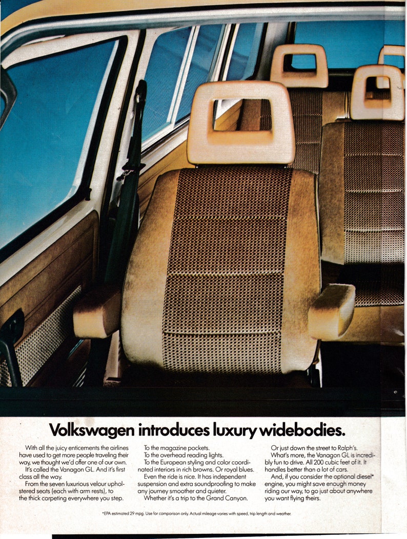 1982 VW Vanagon Gl-bus Interior - Etsy