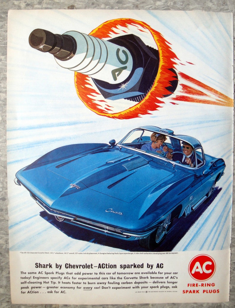 1963 Chevrolet Corvette Shark XP-755 327 Cu V-8 Experimental - Etsy