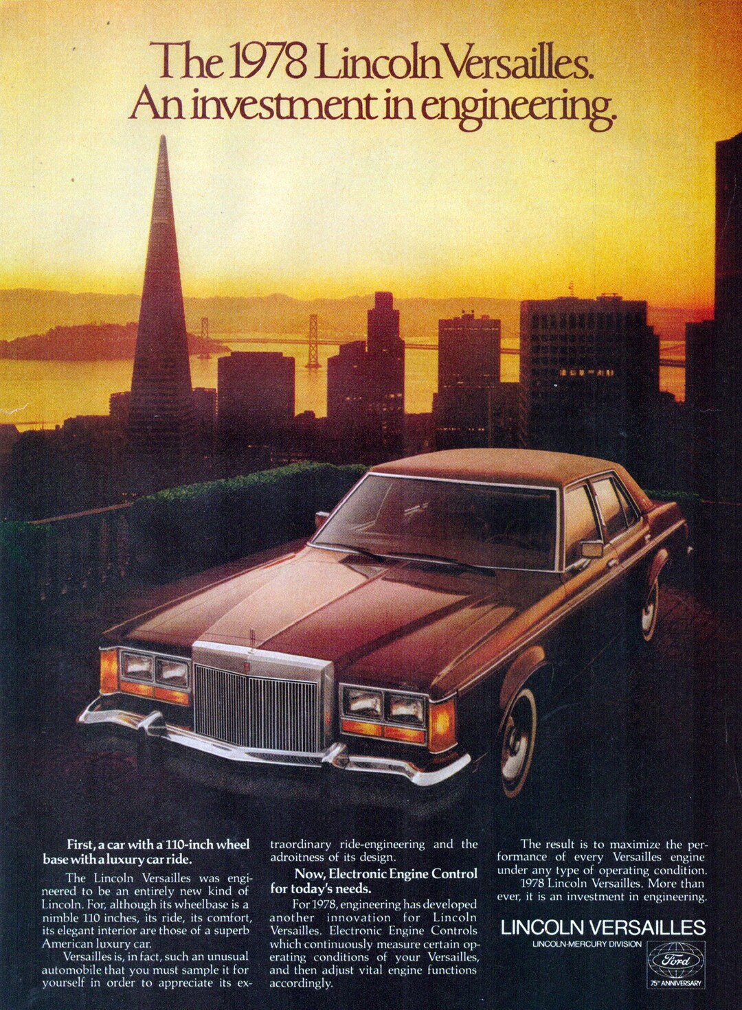 1978 Lincoln Versailles Engineering Original Magazine Ad - Etsy