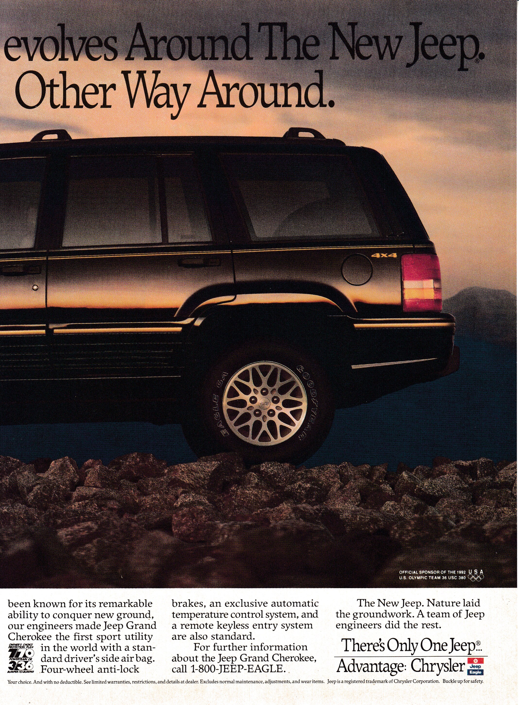 1992 Jeep Grand Cherokee Limited Original 2 Page Magazine Ad - Etsy