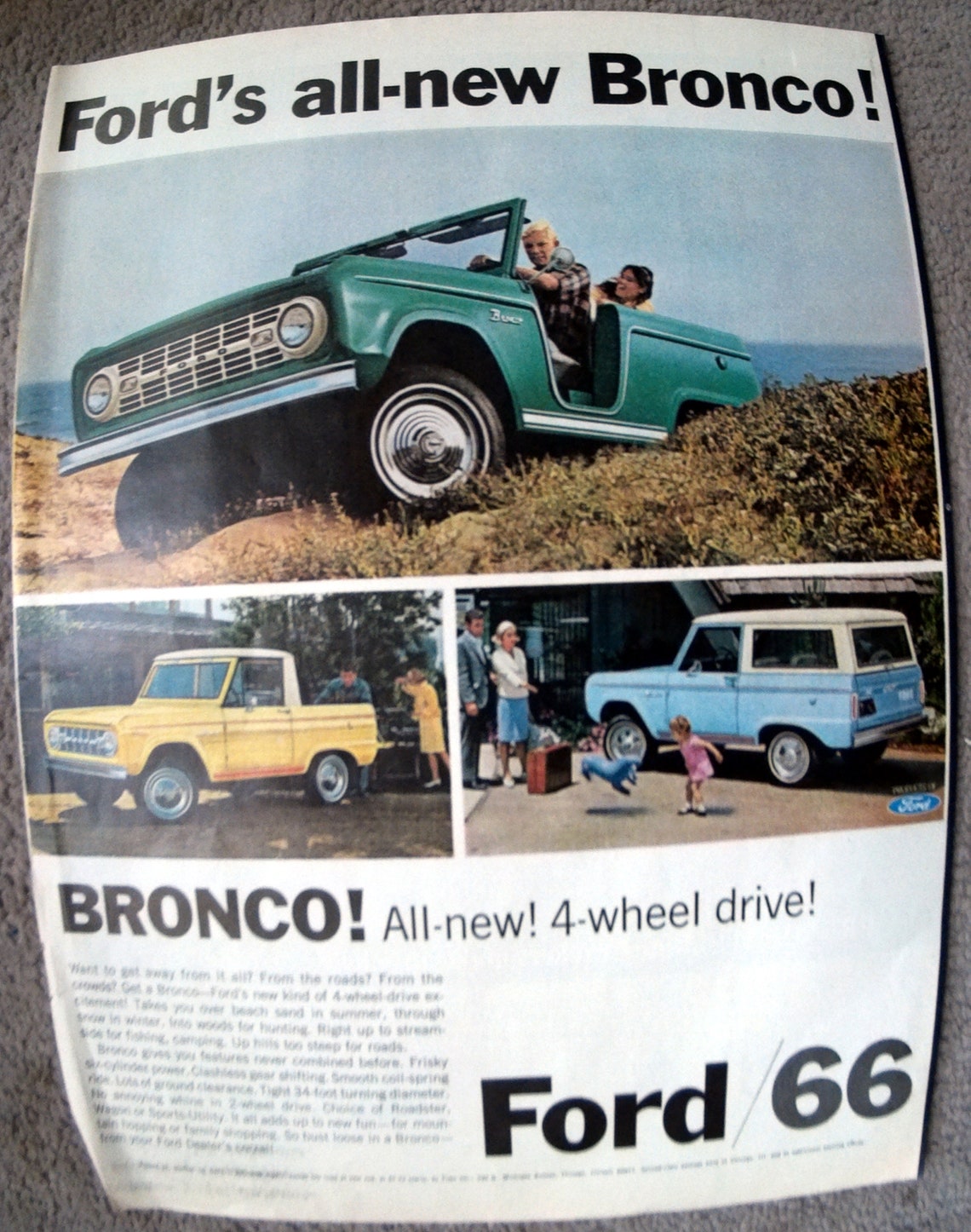 1966 Ford Ranchero Bronco Styleside Trucks-original 3 Sided - Etsy