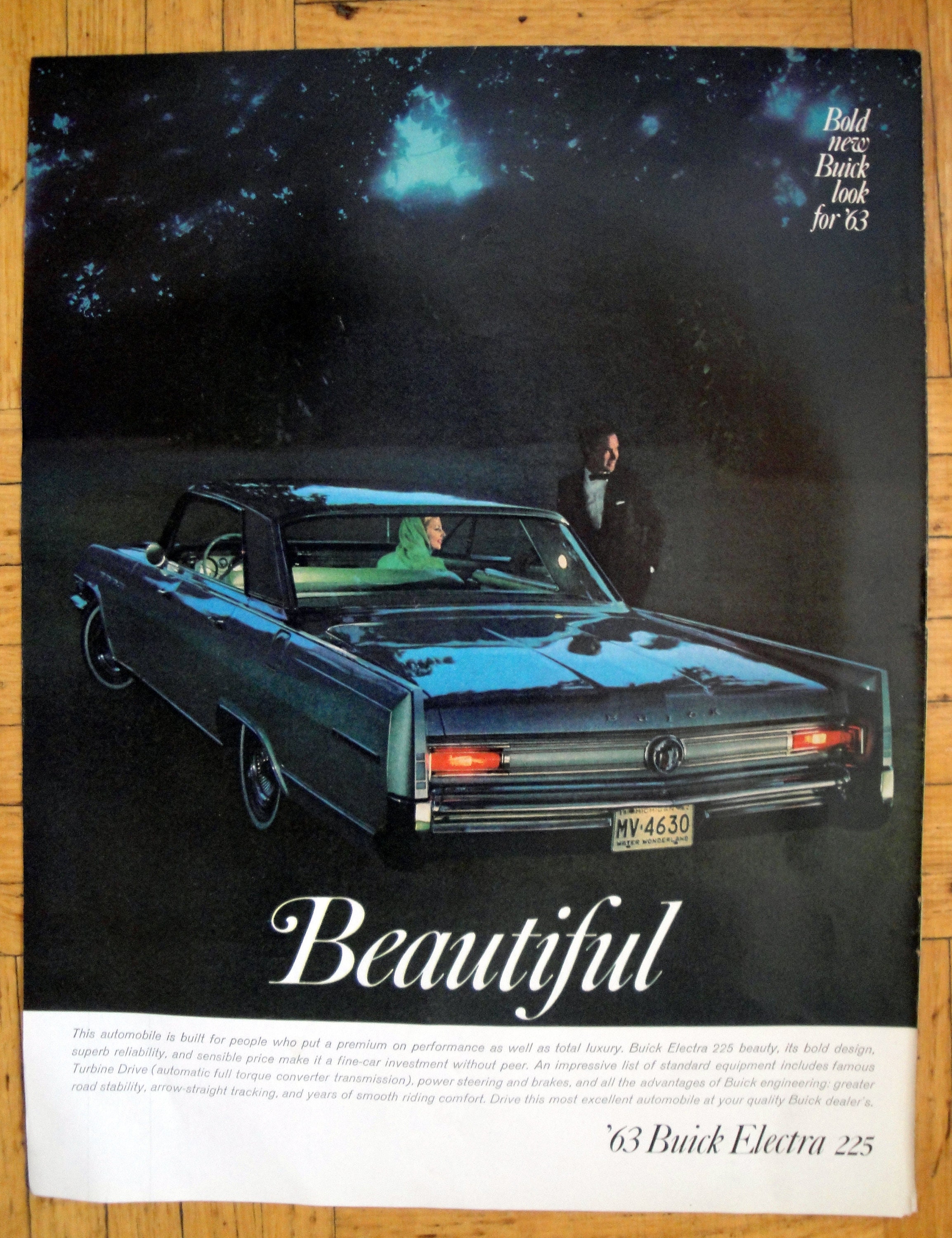 1963 Buick Electra 225 4 Door Sedan blue original 13.5 10.5 Magazine Ad Etsy
