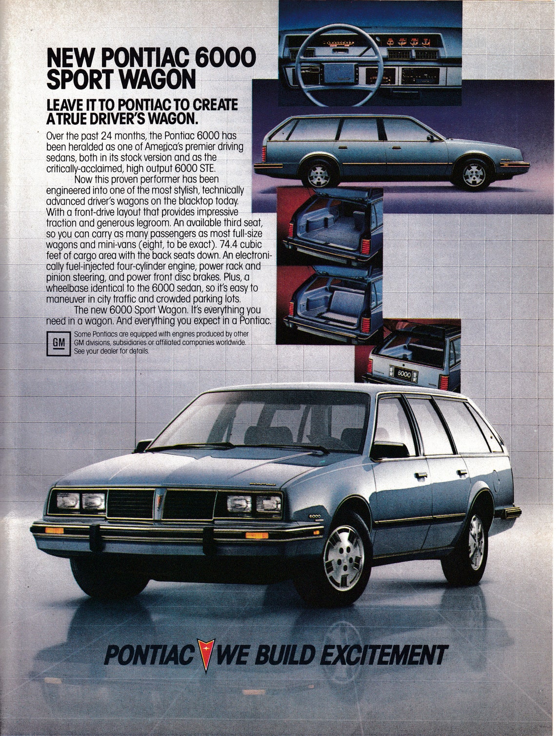 1984 Pontiac 6000 STE Sport Wagon-fuel Injected V-4 Engine - Etsy