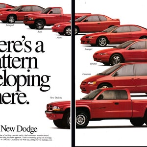 1997 Dodge Product Line-red Cars-autos-original 2 Page Magazine Ad - Etsy