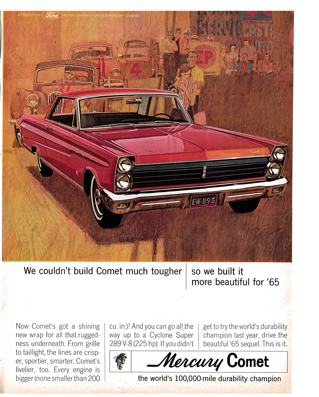 1965 Mercury Comet-cyclone Super-original 13.5 * 10.5 Magazine Ad - Etsy