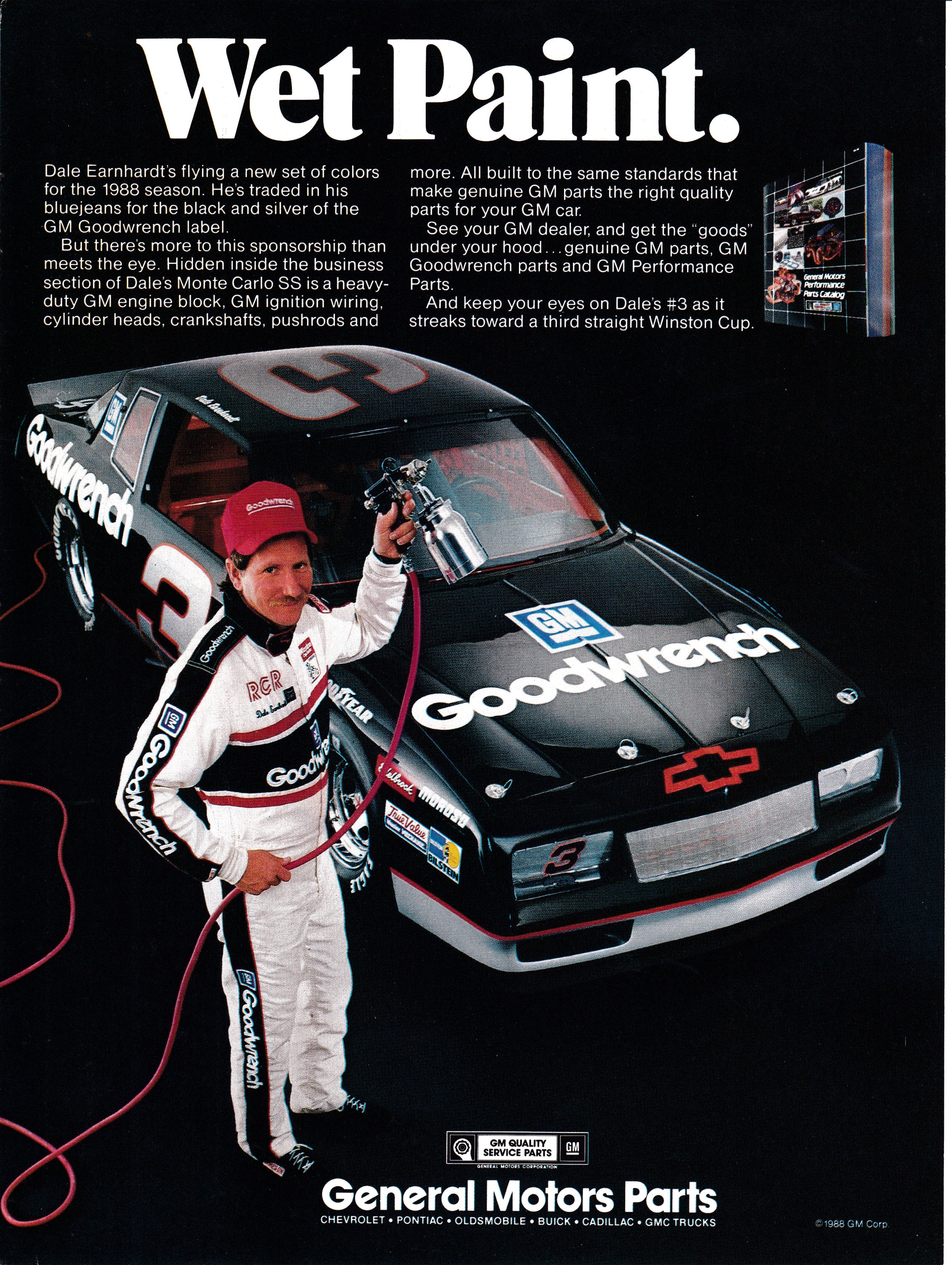 1988 Chevrolet Dale Earnhardt Monte Carlo SS Nascar-original Magazine ...