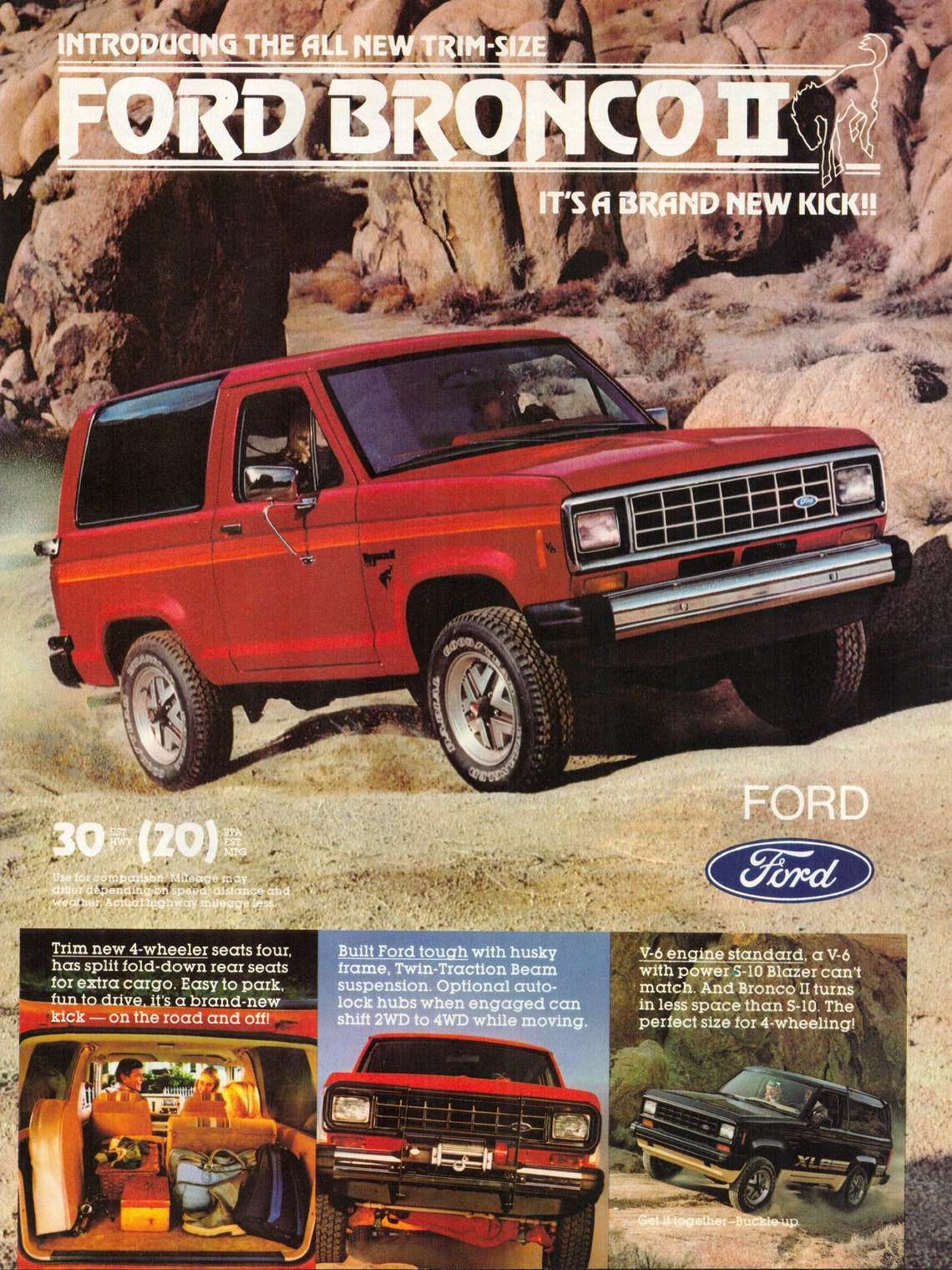 1983 Ford Bronco II Brand New Kick Original Magazine Ad - Etsy