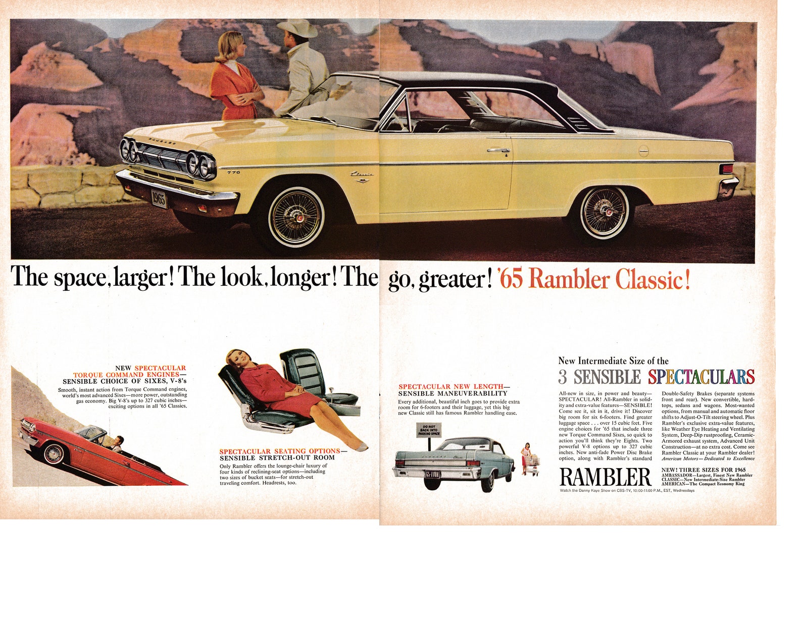 1965 Rambler Classic-poster Size Yellow Original 13.5 10.5 - Etsy