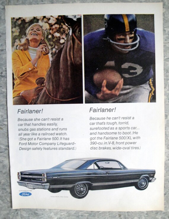 1967 Ford Fairlane 500 XL 2 Door Blue 390 Ci V-8 Original 13.5 | Etsy