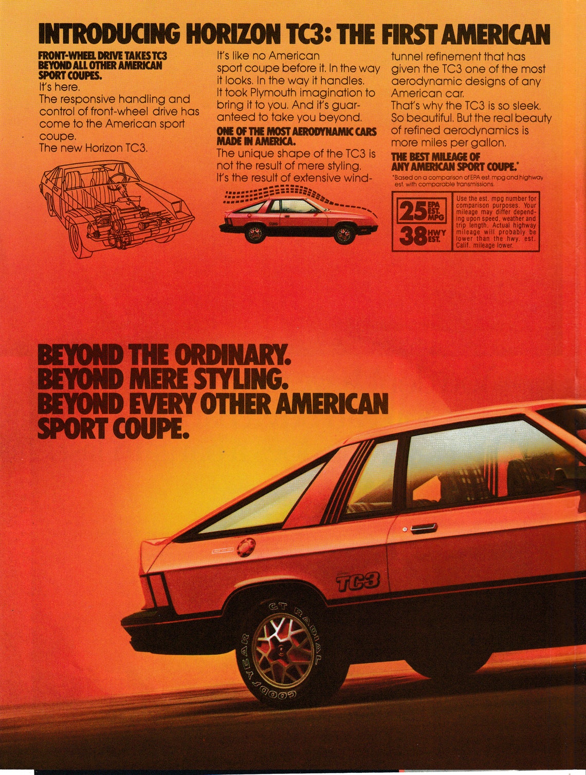 1979 Plymouth Horizon TC3 Sports Coupe Original 2 Page - Etsy