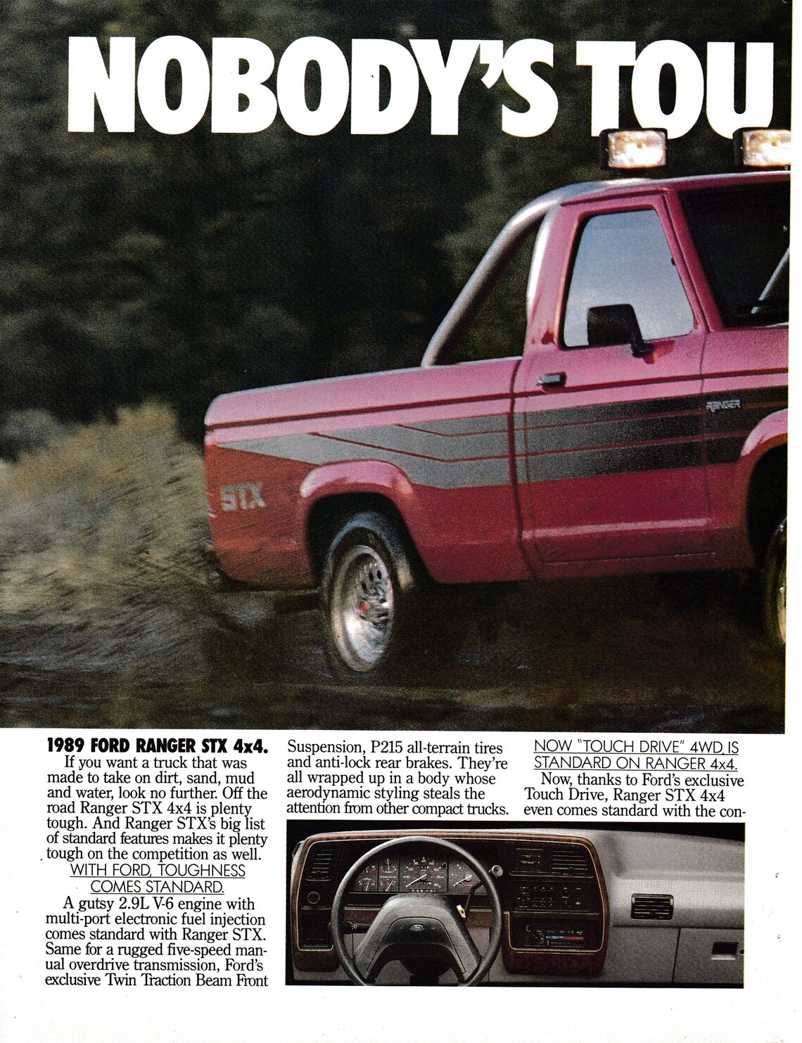 1989 Ford Ranger STX 44 2.9 Liter V-6-P215 Tires Original - Etsy Canada