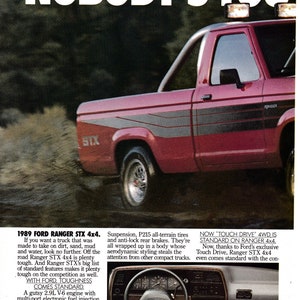 1989 Ford Ranger STX 44 2.9 Liter V-6-P215 Tires Original - Etsy