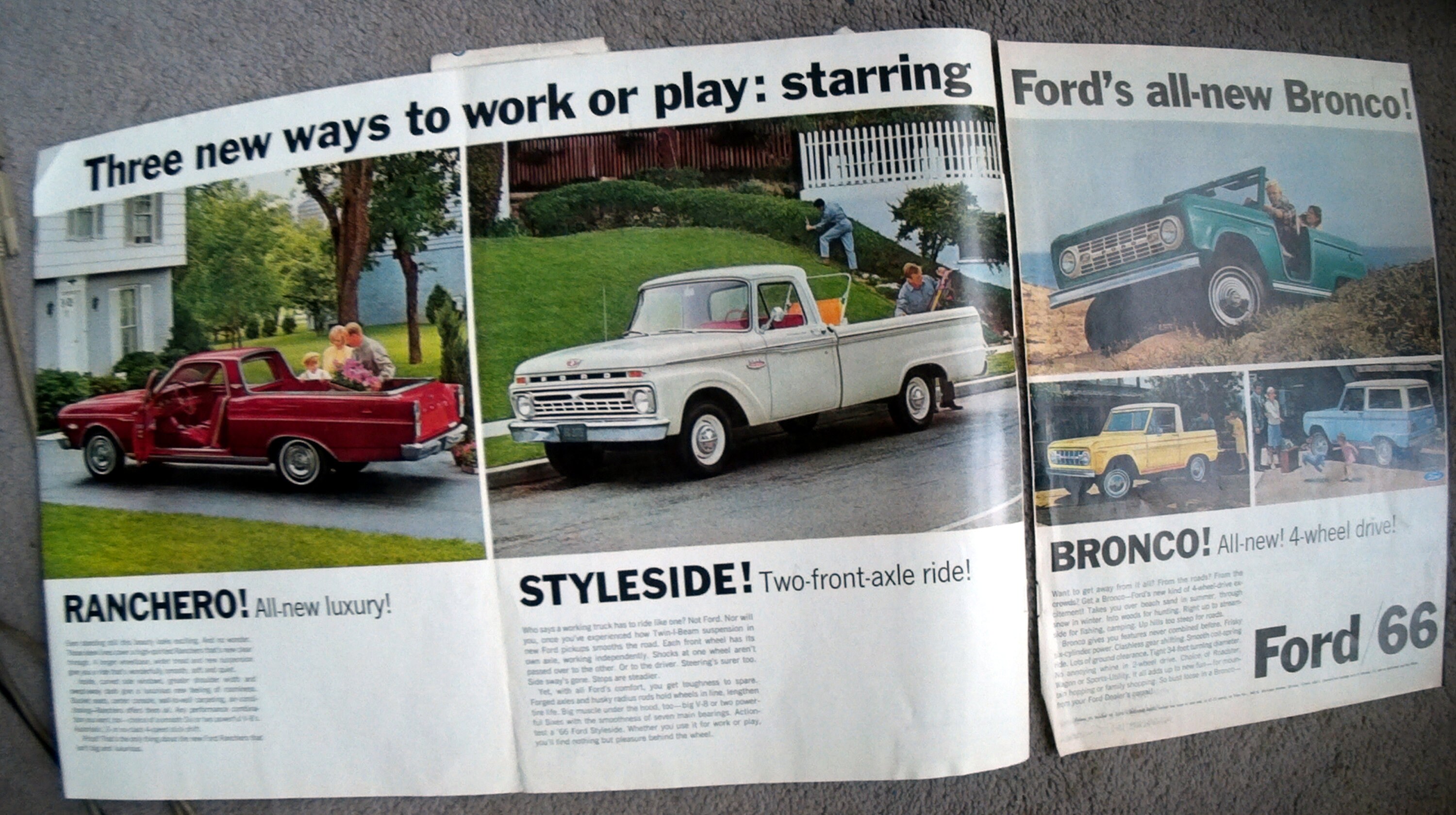 1966 Ford Ranchero Bronco Styleside Trucks-original 3 Sided - Etsy